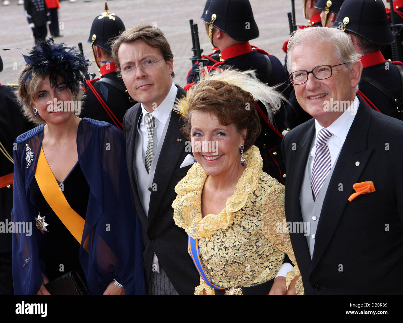 Princess Magriet (2R) and her husband and Pieter van Vollenhoven (R ...