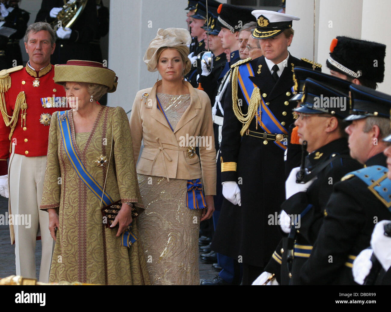 Queen Beatrix of the Netherlands (2-L), Princess Maxima (3-L) and her ...