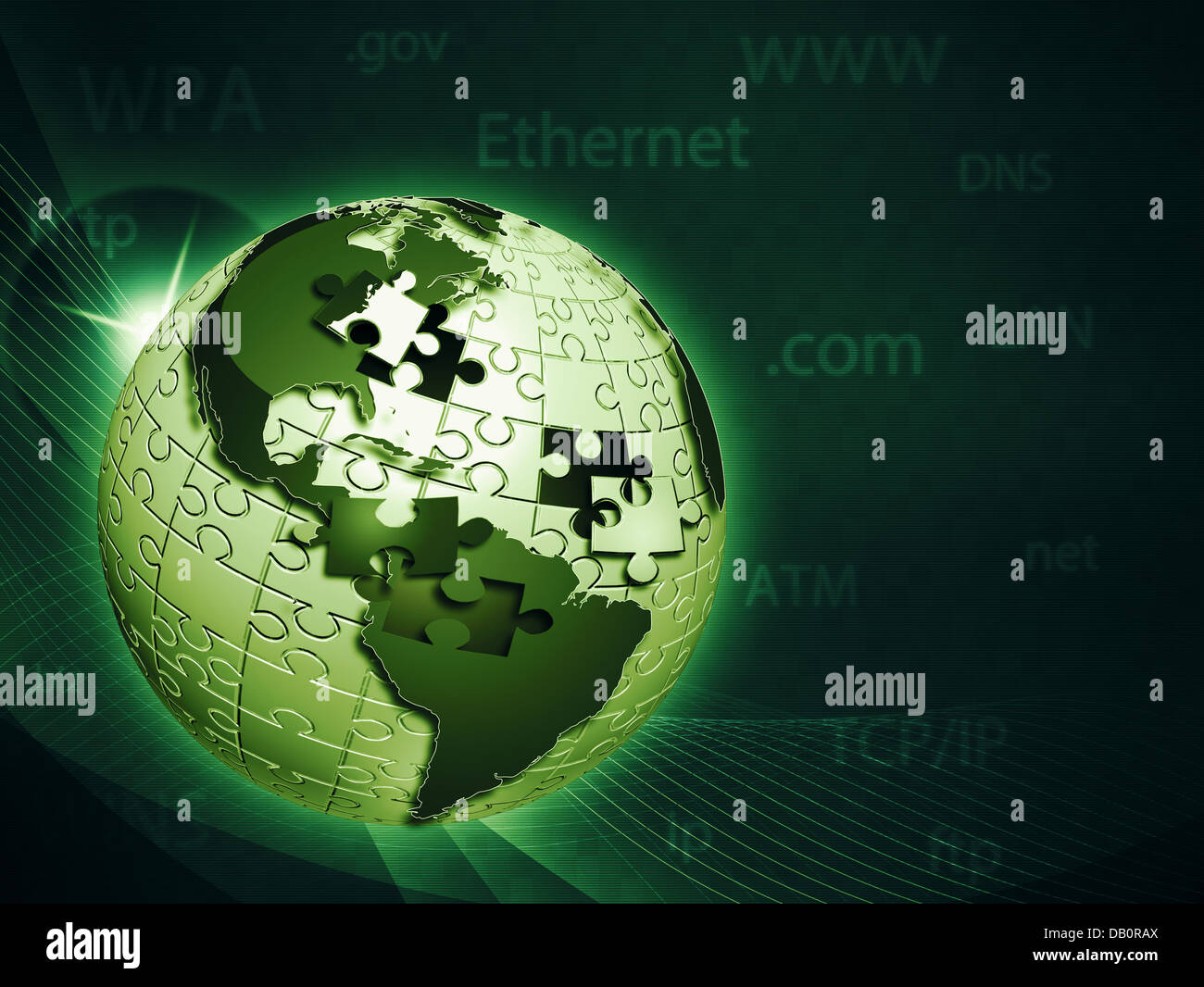 Global information network, abstract techno backgrounds Stock Photo - Alamy