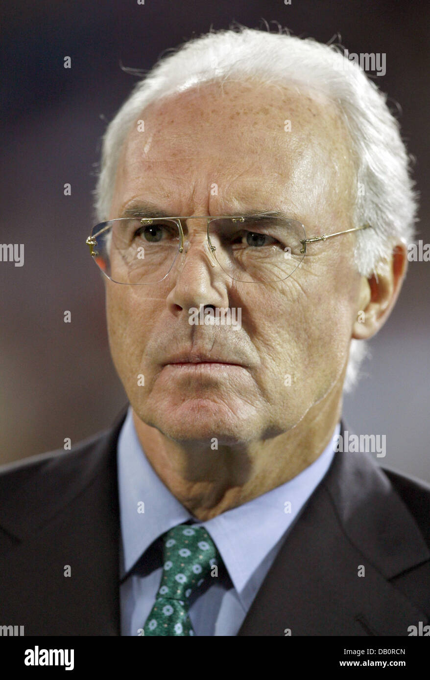 German soccer legend Franz Beckenbauer shown during the Champions ...