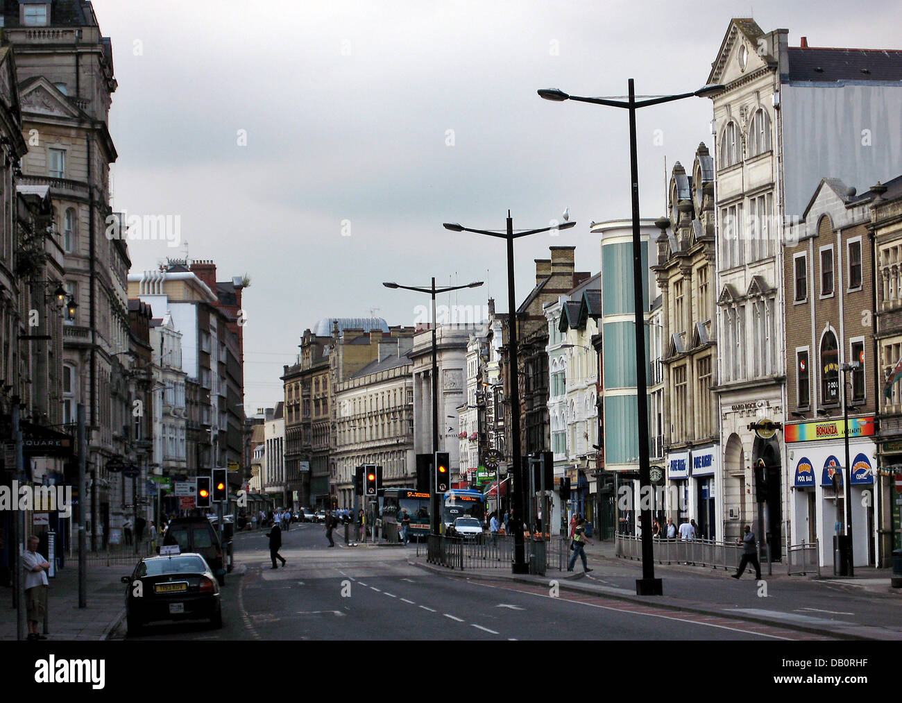 The picture shows St. Mary Street in Cardiff, Wales, UK, 08 September ...