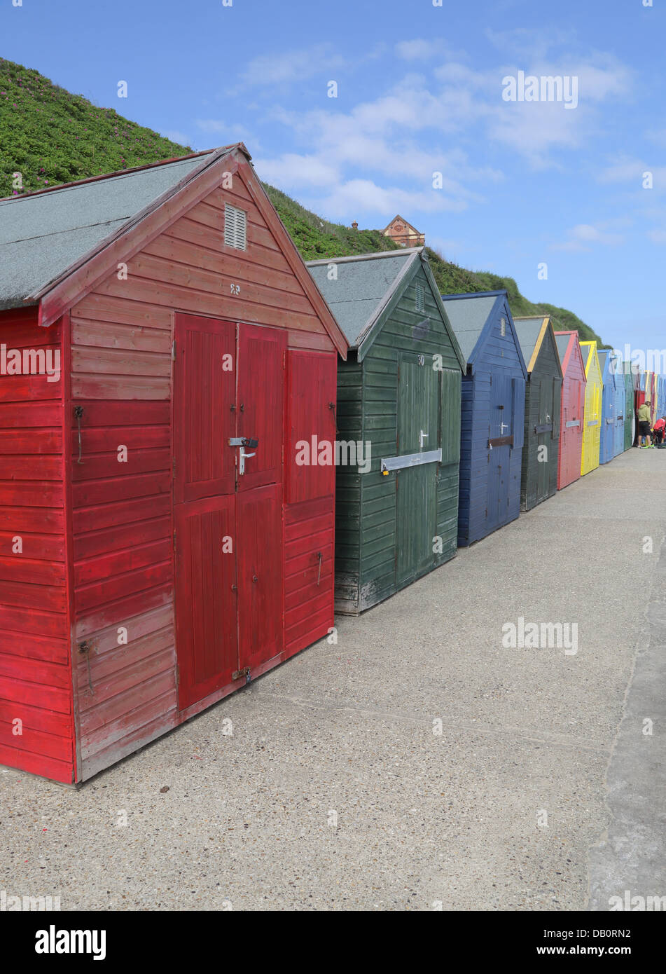 beach huts at mundesley on the norfolk coast Stock Photo - Alamy