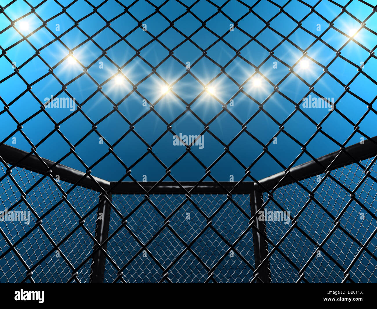 Fight cage , 3d illustration Stock Photo - Alamy