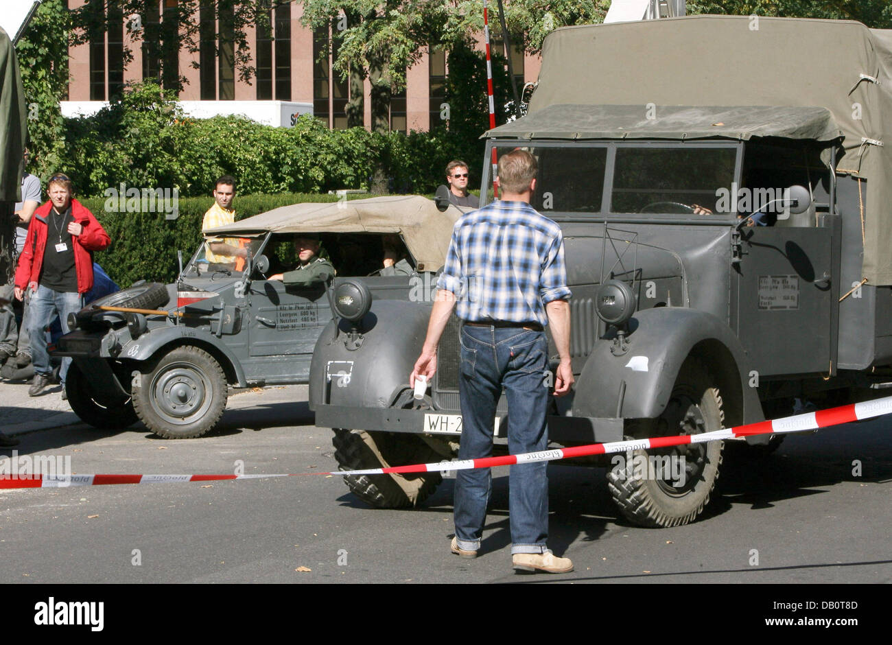 Crew of 'Valkyrie' pictured at shooting site German Resistance Memorial ...