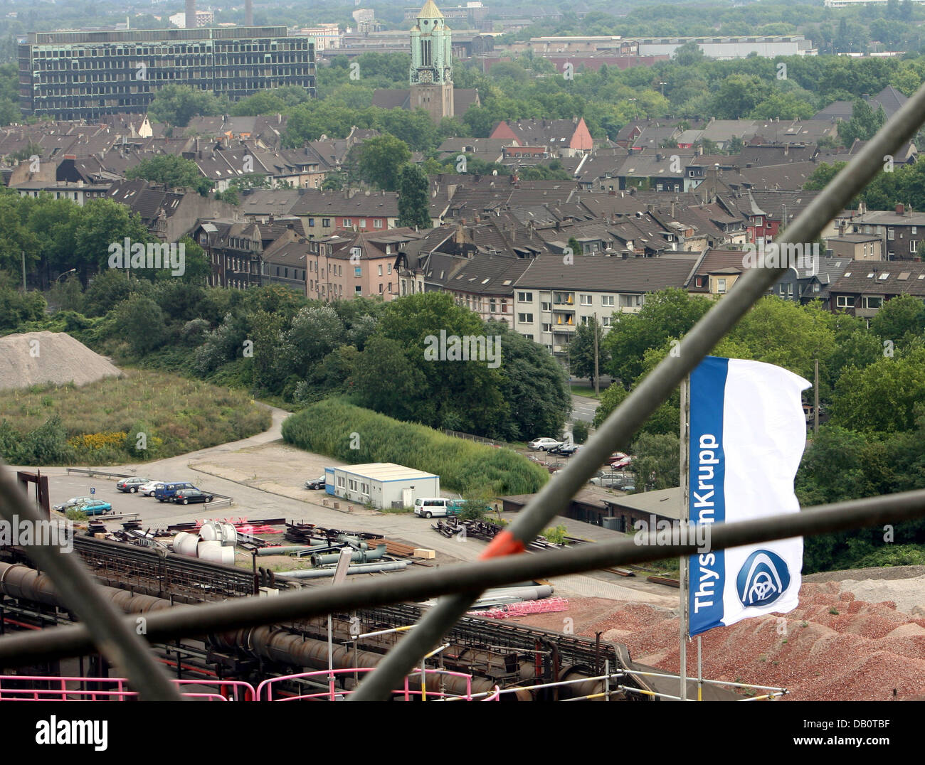 The picture shows the construction site of the furnace 8 on the ...