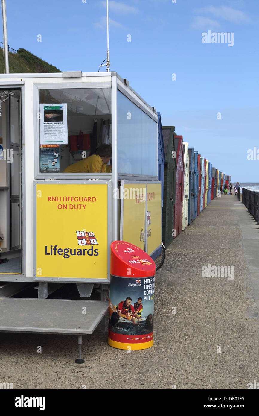 lifeguard post mundesley on the norfolk coast Stock Photo - Alamy