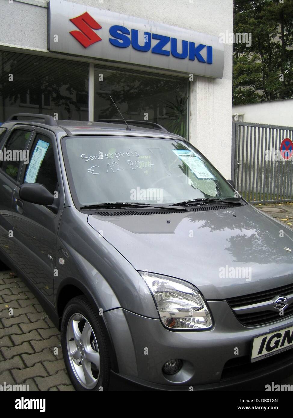 The picture shows a Suzuki car pictured at a car dealer in Frankfurt ...