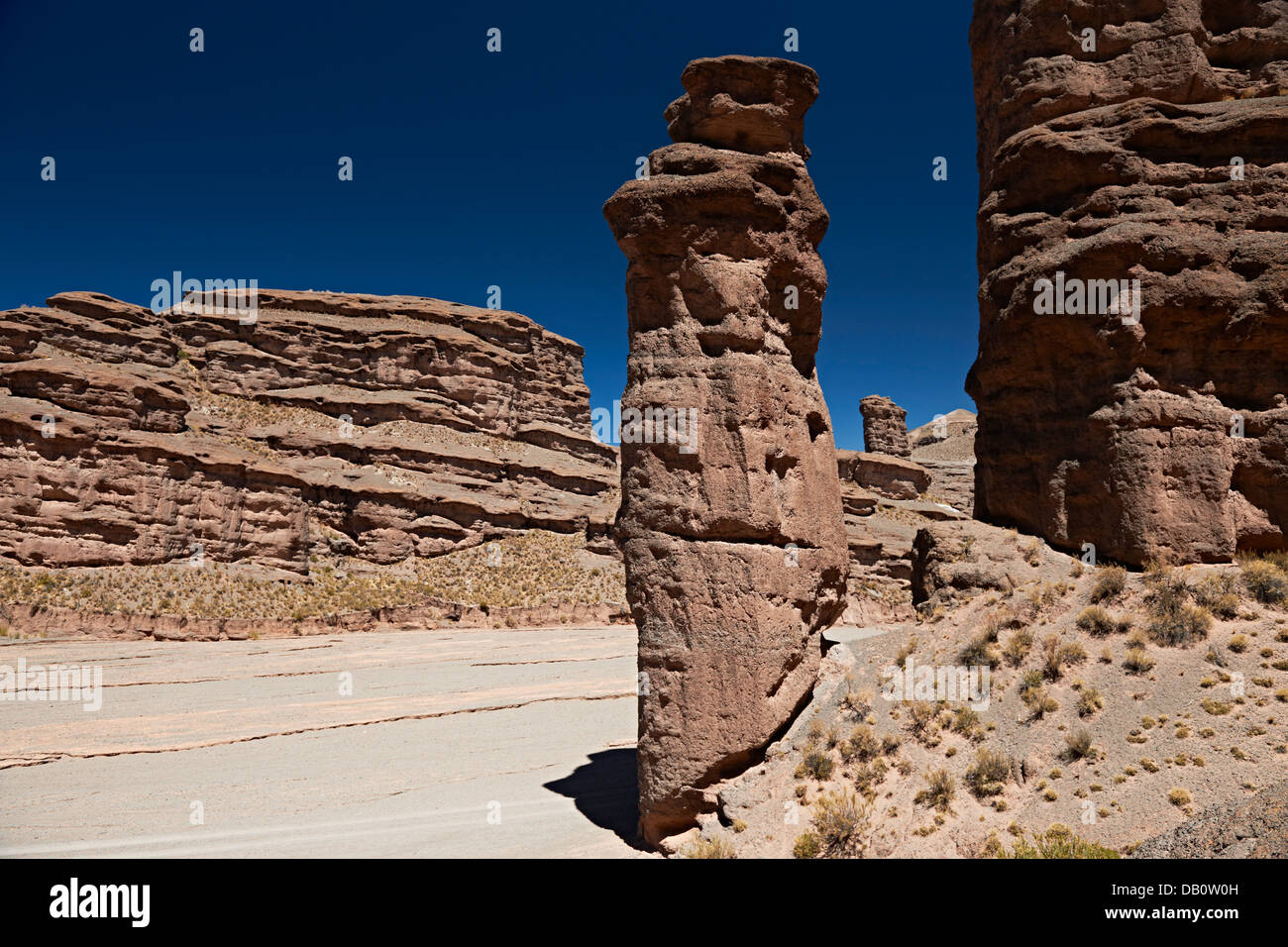 spectacular erosion landscape near San Antonio de Lipez, Andes, Bolivia ...