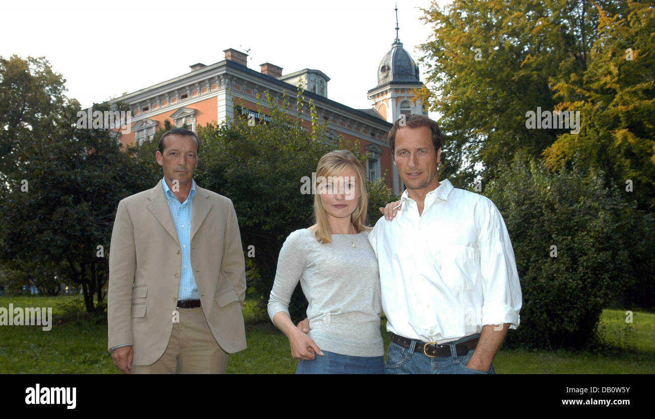 German actors (L-R) Michael Roll as Peter Althoff, Johanna Christine ...