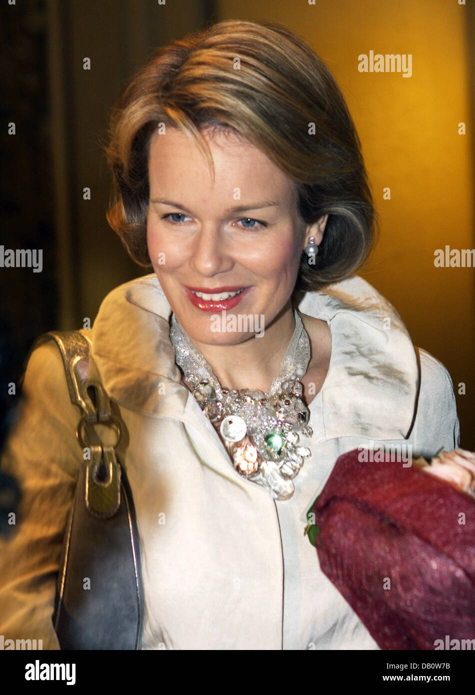 Princess Mathilde of Belgium arrives for the International Conference ...