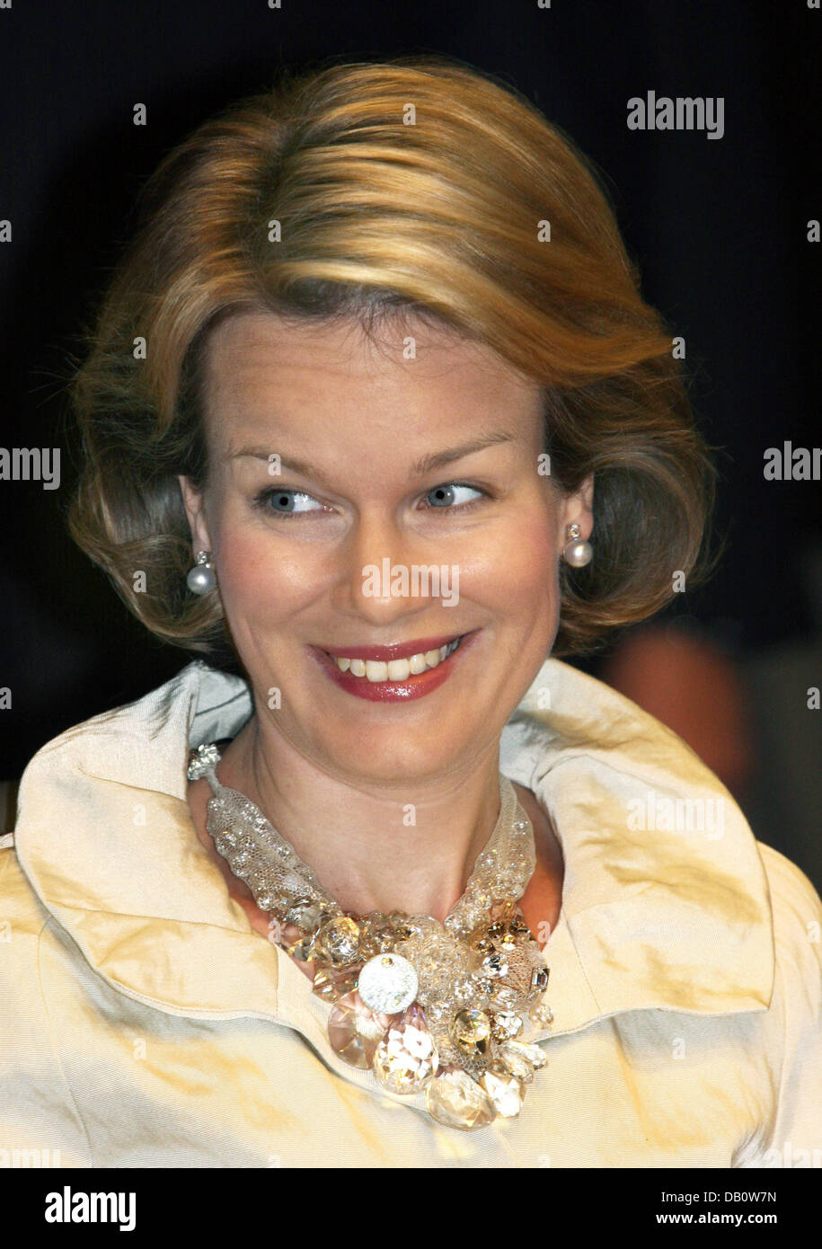 Princess Mathilde of Belgium arrives for the International Conference ...