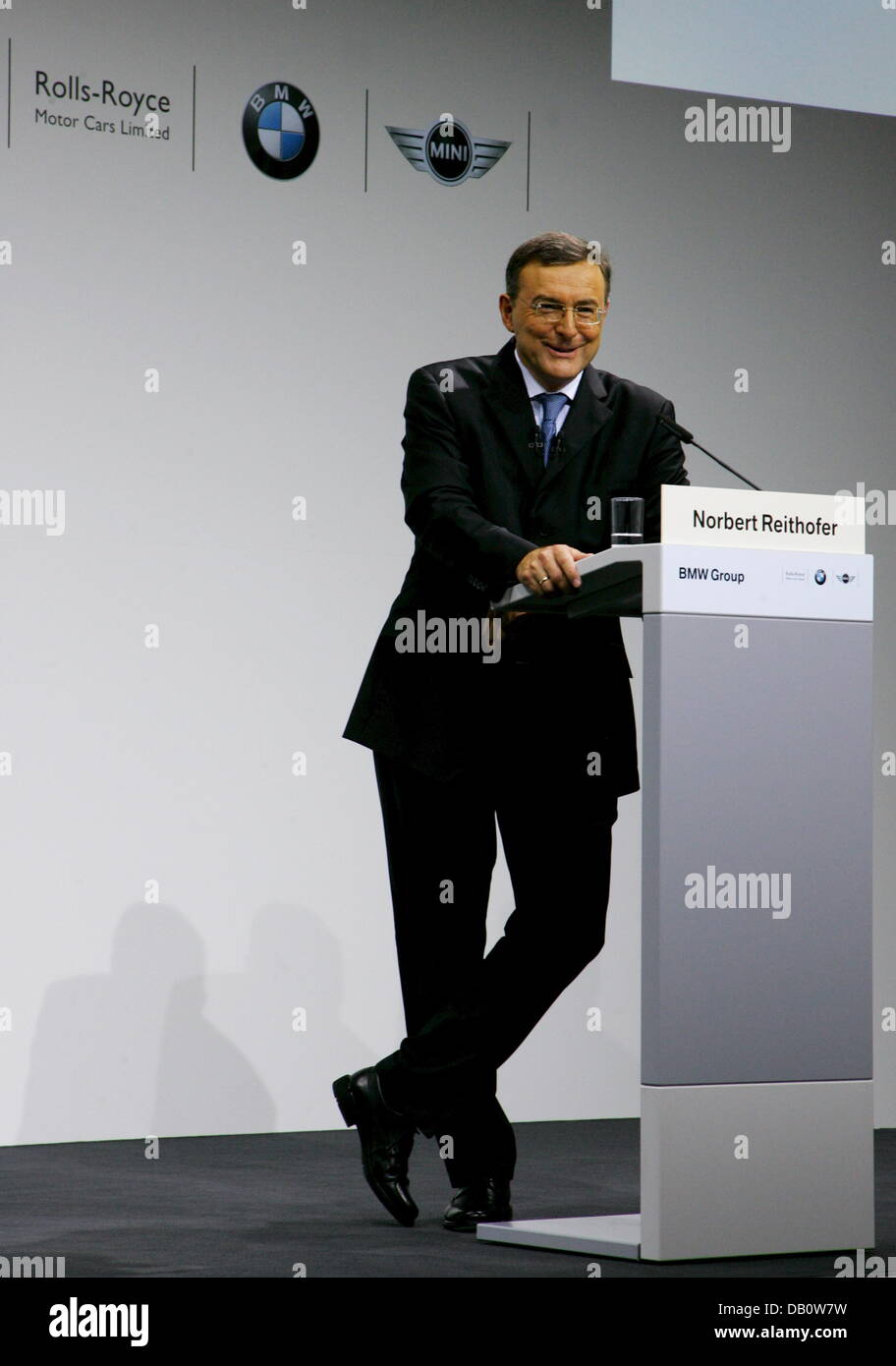 BMW-CEO Norbert Reithofer presents the new company strategy at the ...