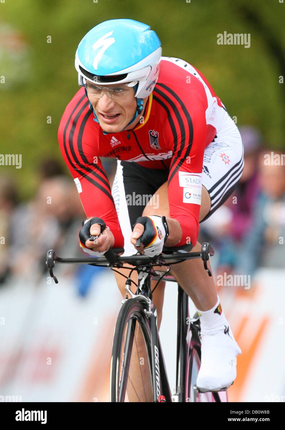 Sebastian Lang of Germany in action during the Men's individual time ...