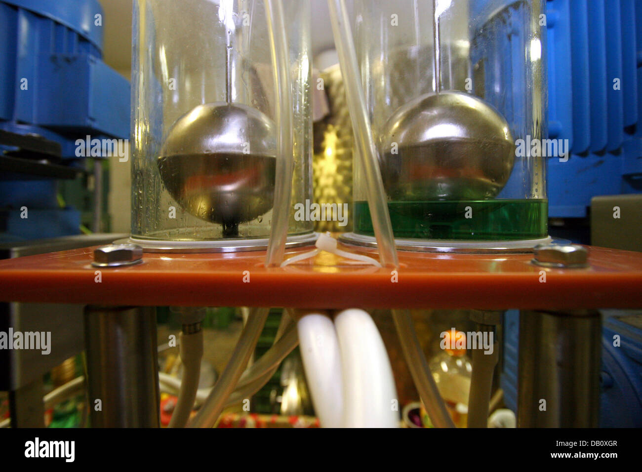 The picture shows bottling plants for absinthe at the Hill's Distillery ...