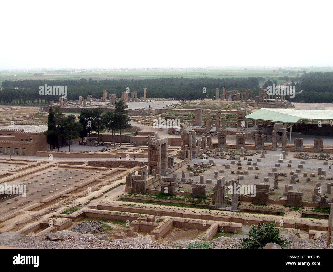 The photo depicts a general view of the ruins of the ancient city of ...
