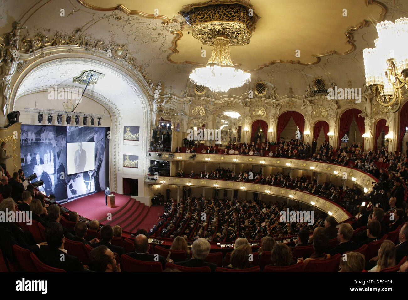 The picture shows the venue of the bestowal ceremony of the 'Quadriga ...