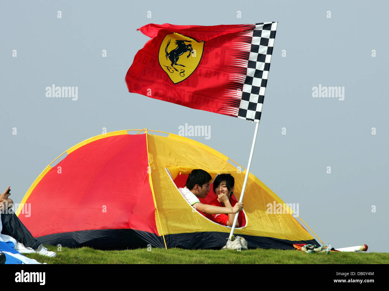 Ferrari flag fans High Resolution Stock Photography and Images - Alamy