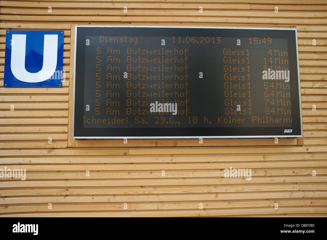 U Bahn (underground) train station Cologne Germany Stock Photo - Alamy