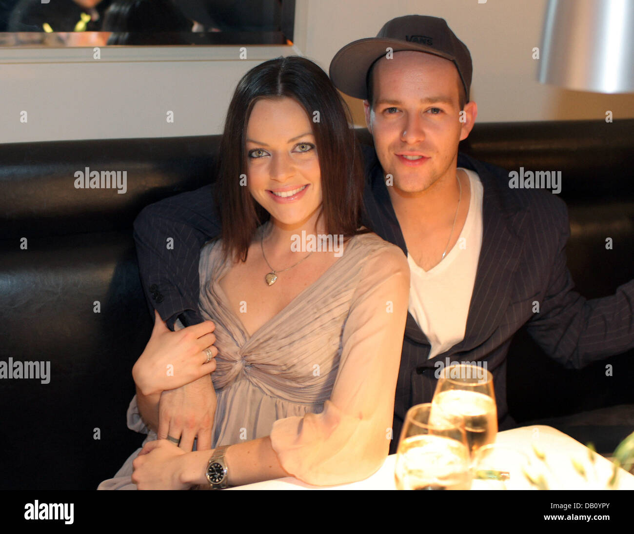 The singers' couple Ben and Kate Hall are pictured at the Vodafone ...