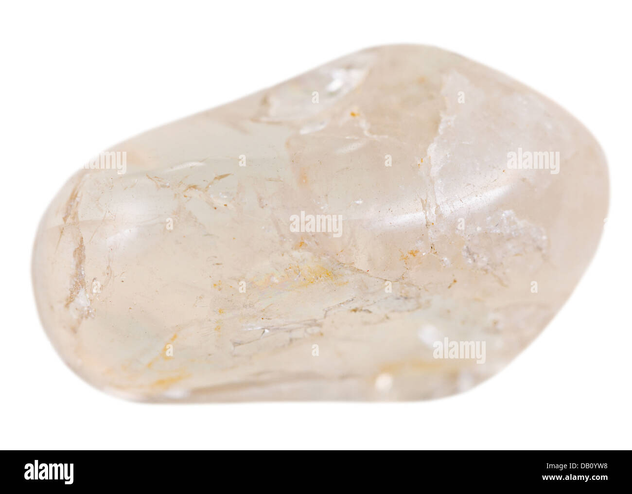 quartz mineral pebble isolated on white background Stock Photo - Alamy