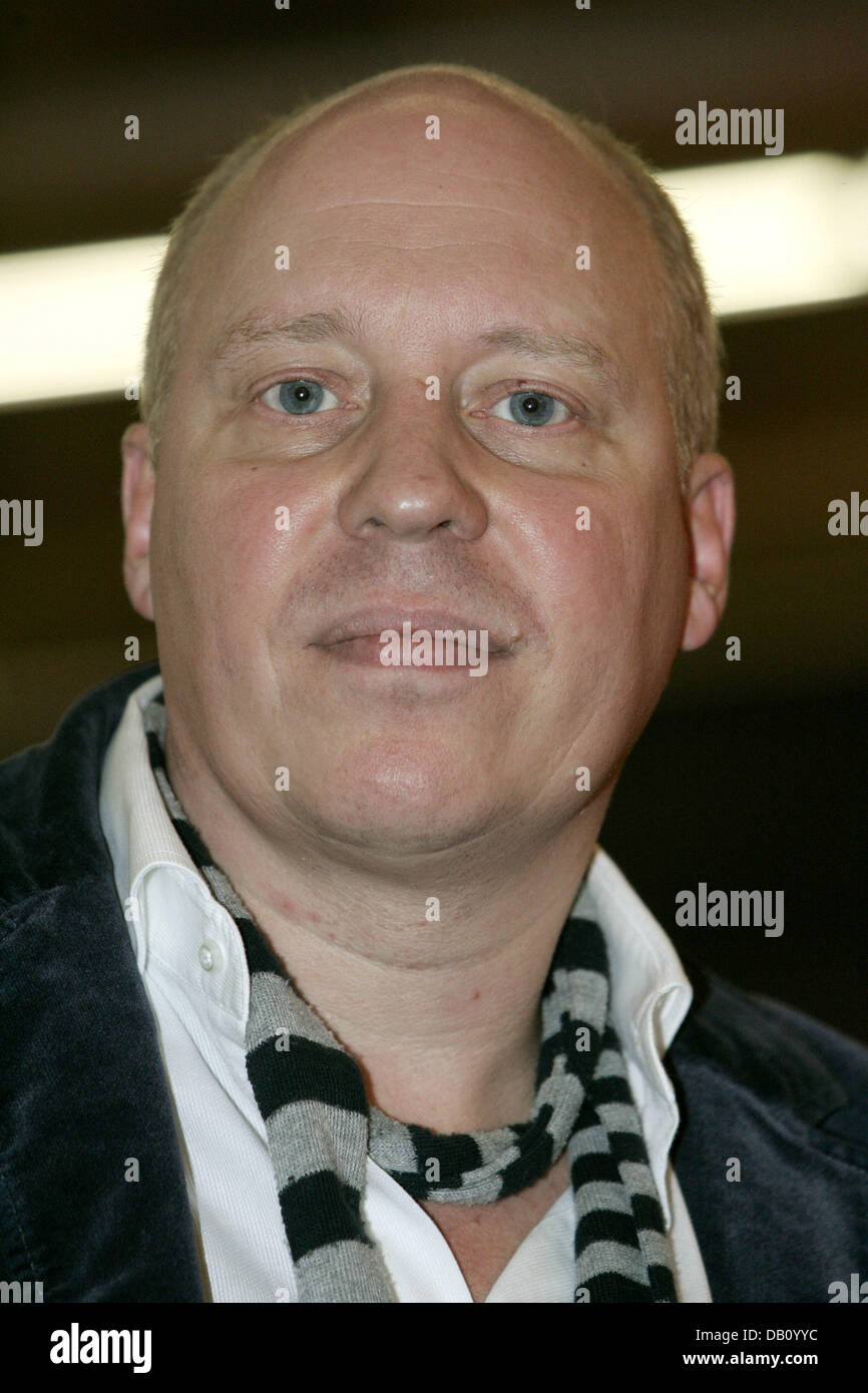 Dutch author Pieter Waterdrinker is pictured at the Frankfurt Book Fair ...