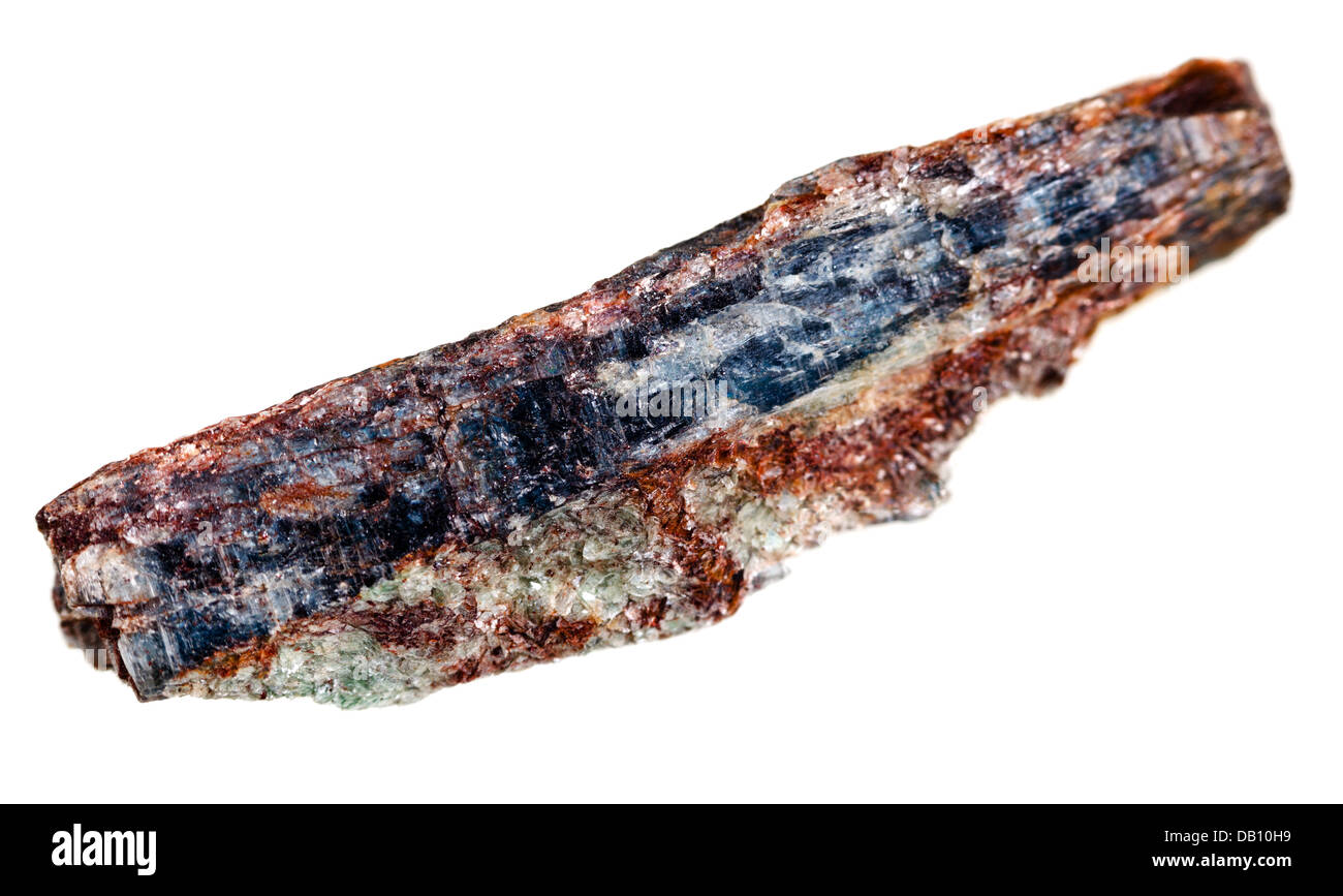 crystalline schist metamorphic rock mineral isolated on white ...