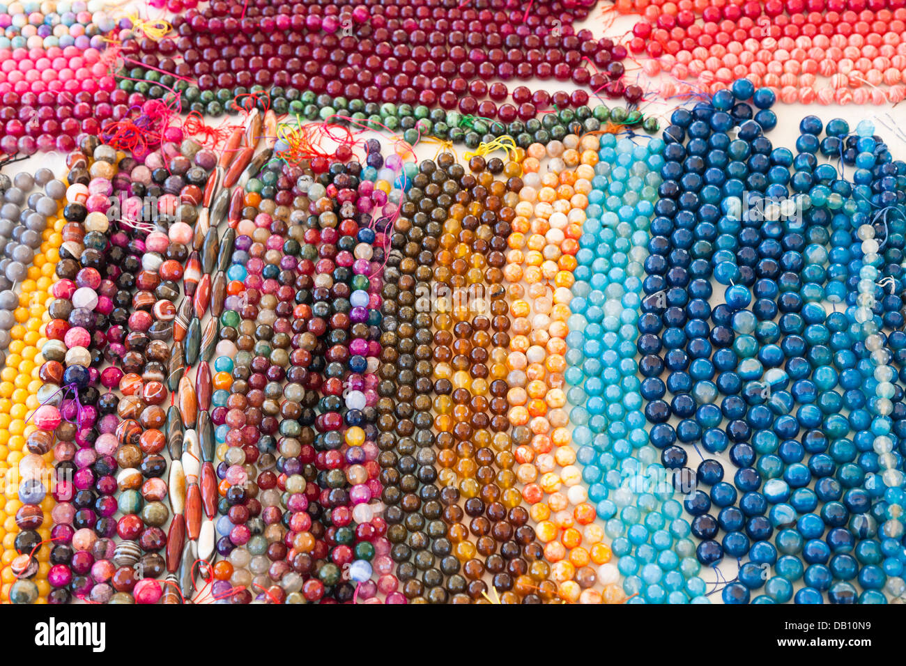 Multi coloured multi colored bead necklace hi-res stock photography and ...