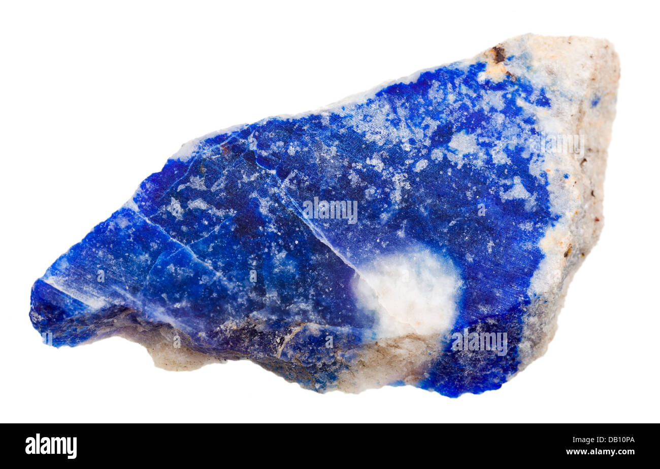 Lazurite mineral isolated on white background Stock Photo - Alamy