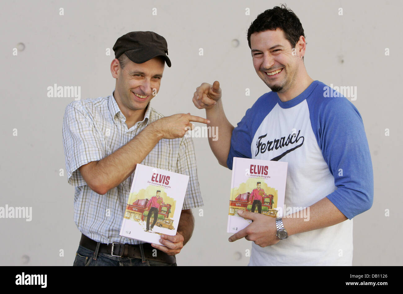 Illustrators and authors German Reinhard Kleist (L) and Swiss Titus ...