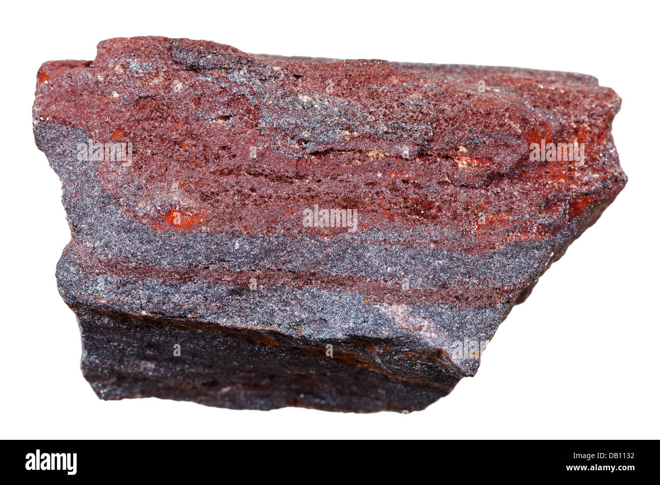 brown hematite mineral isolated on white background Stock Photo - Alamy