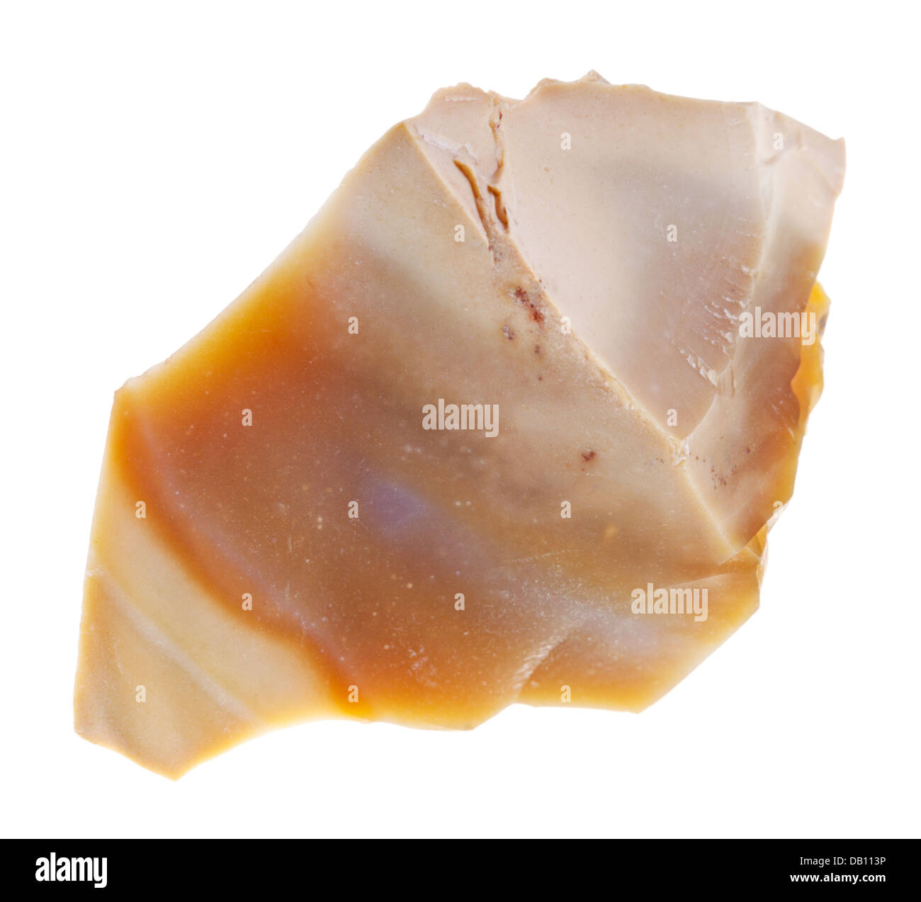 Flint pebble isolated on white background Stock Photo - Alamy