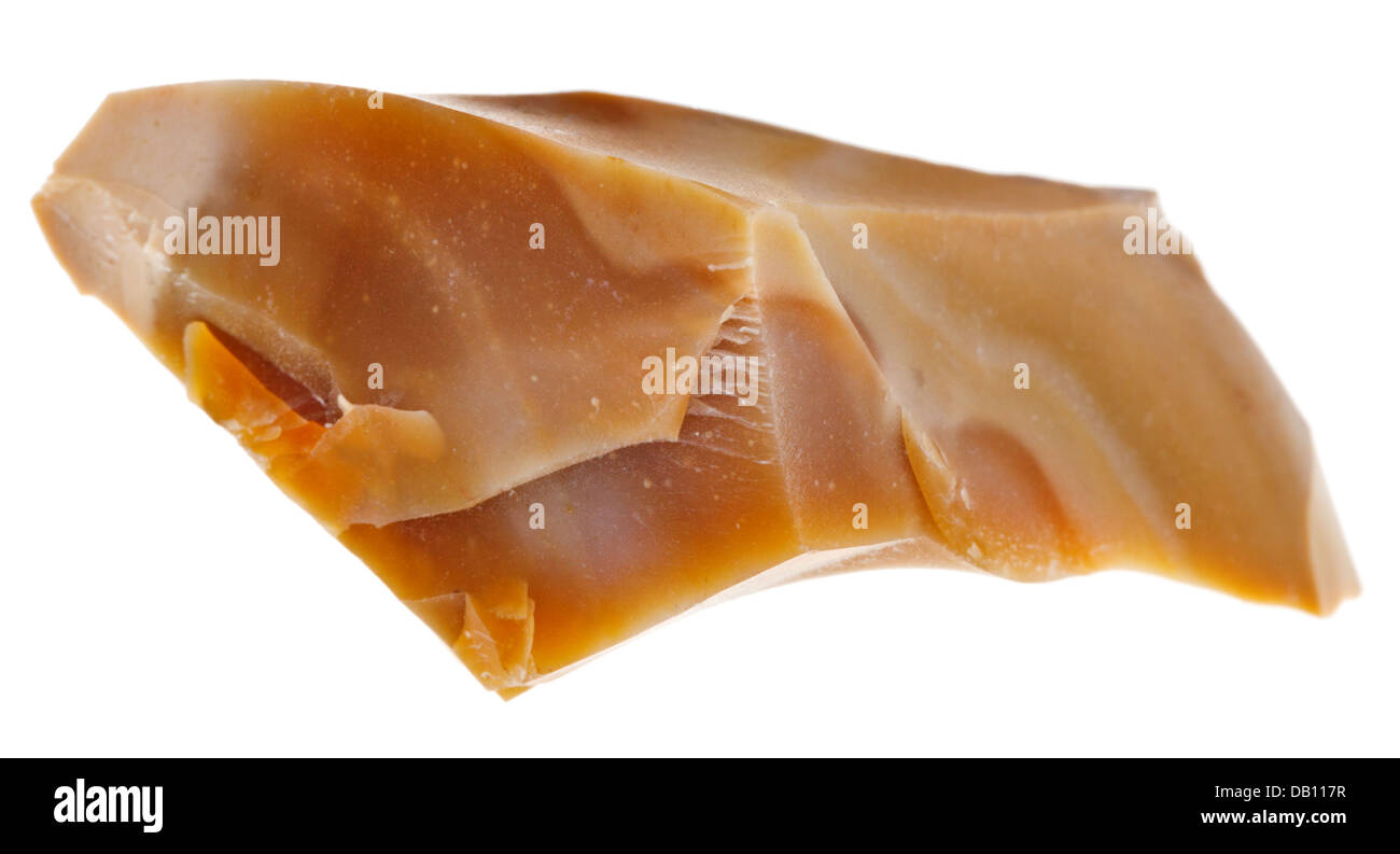 Flint mineral stone isolated on white background Stock Photo - Alamy