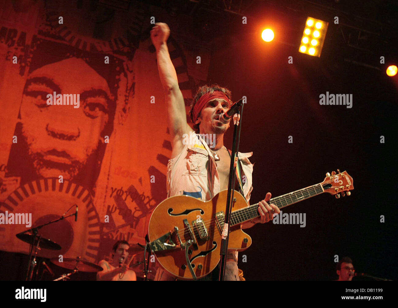 French-born musician Manu Chao entertains the crowd during his show in ...