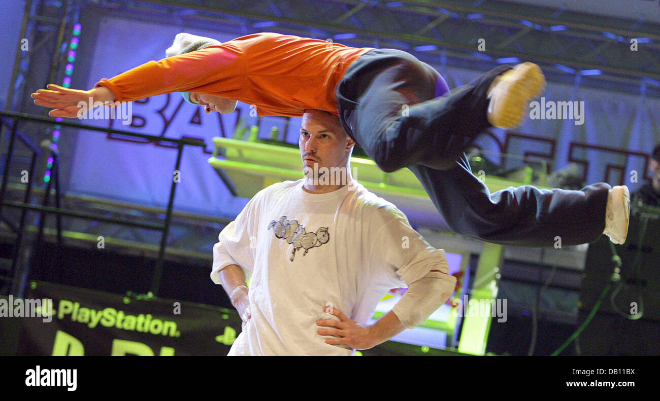 Hungarian team 'Sick 7' performs at the Breakdance World Championships 'Battle of the Year' in ...