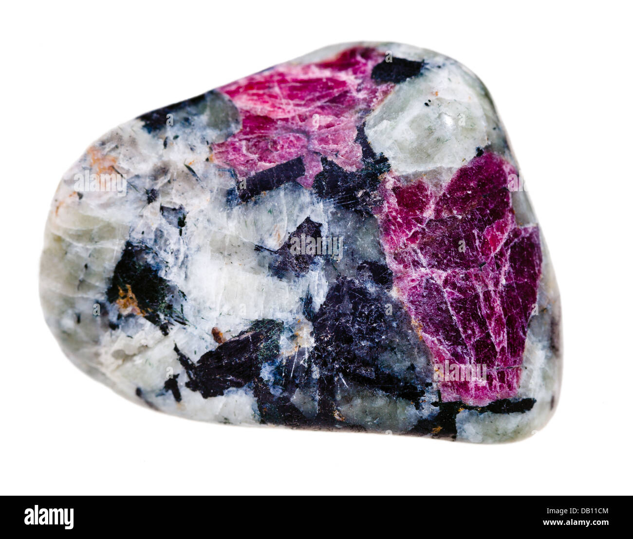 granulite with garnet isolated on white background Stock Photo - Alamy