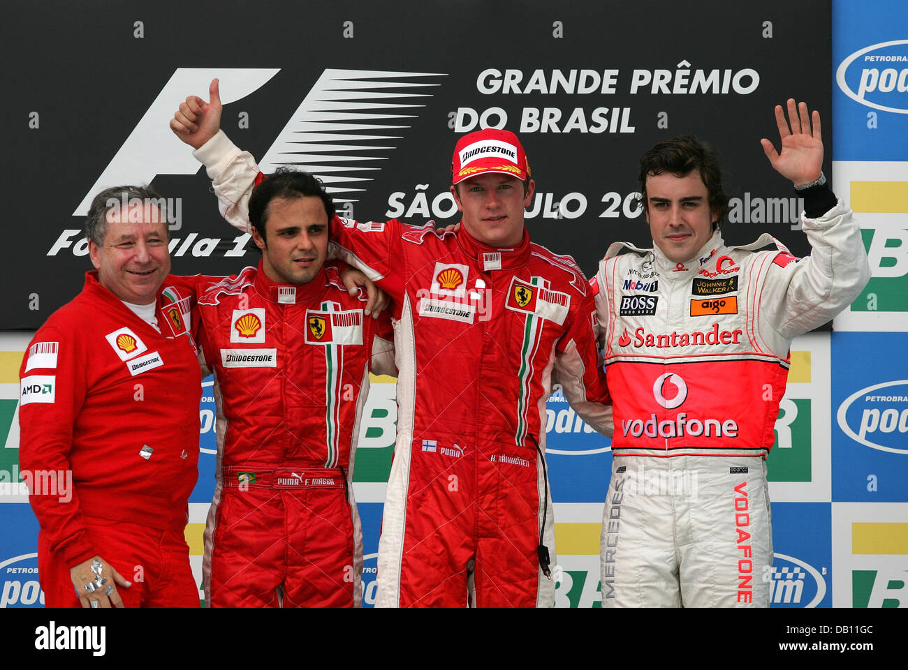 (L-R) Brazilian Formula One driver Felipe Massa, the French CEO of ...