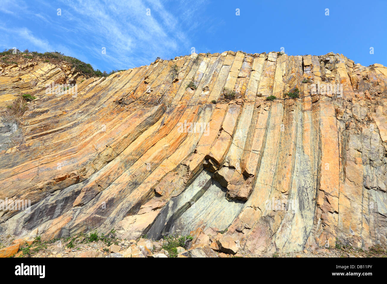 Hong Kong Geo Park , hexagonal column Stock Photo - Alamy