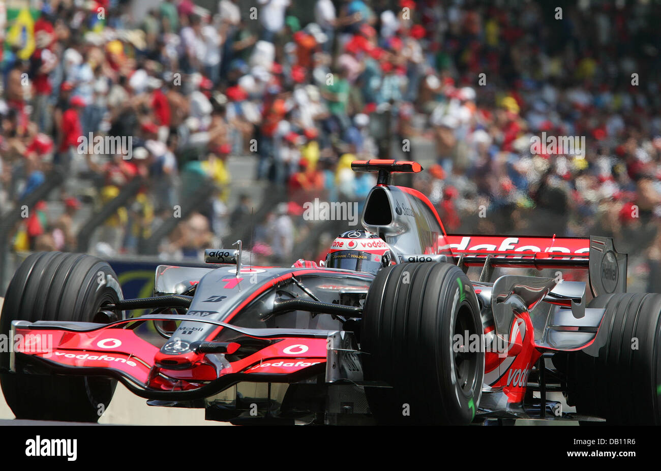 Spanish Formula One driver Fernando Alonso of McLaren Mercedes on track ...