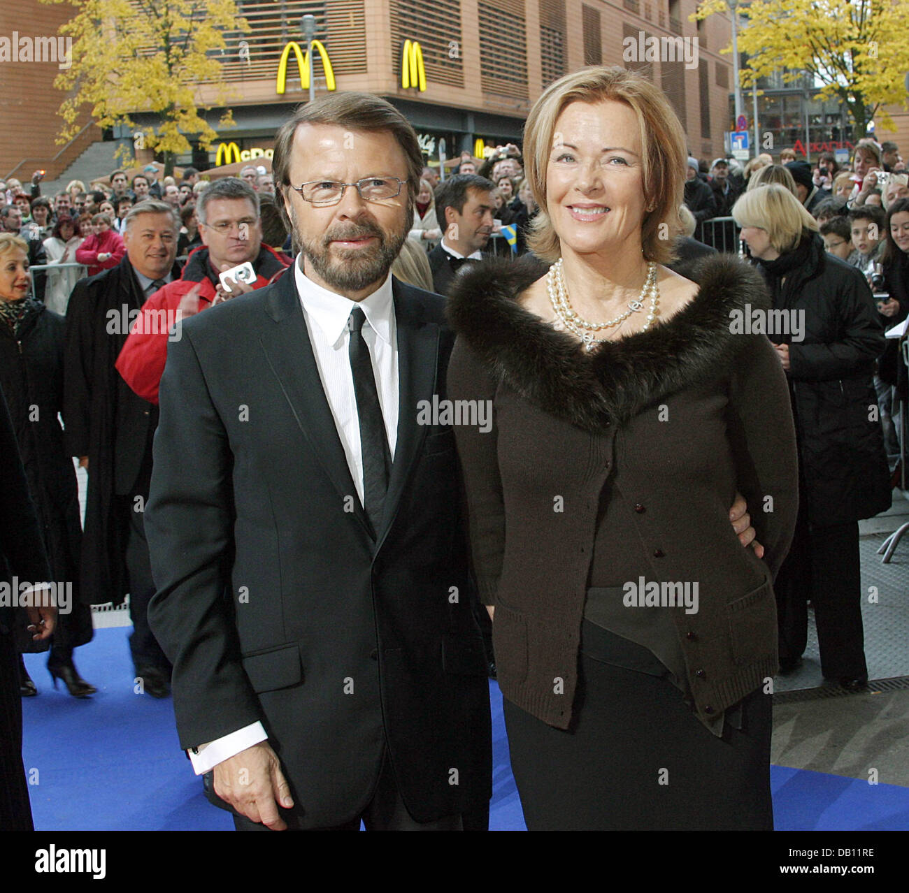 Former members of legendary Swedish pop group ABBA, Bjoern Ulvaeus (L ...