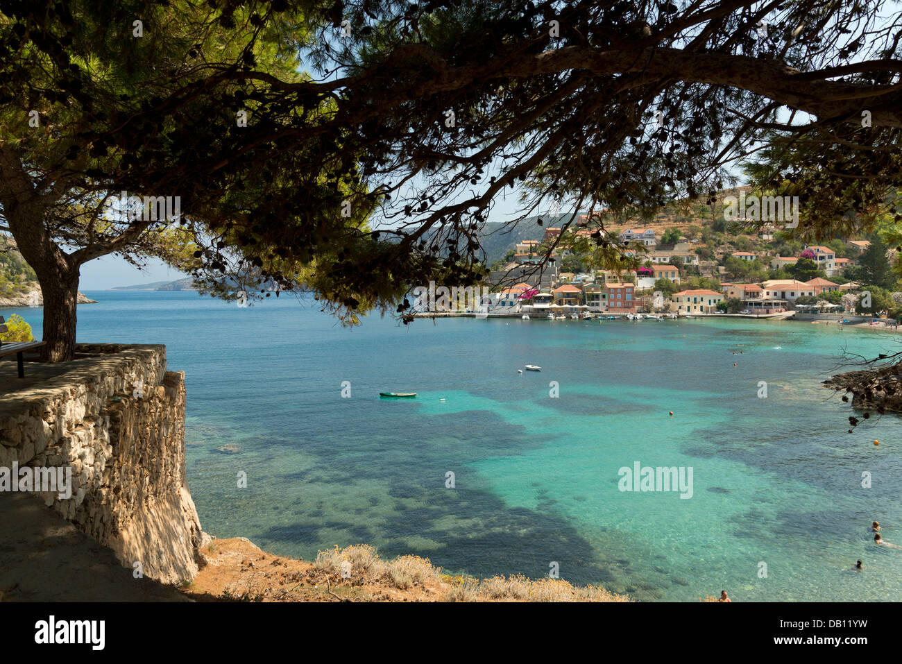 Assos village on the Ionian island of Kefalonia, Greece Stock Photo - Alamy