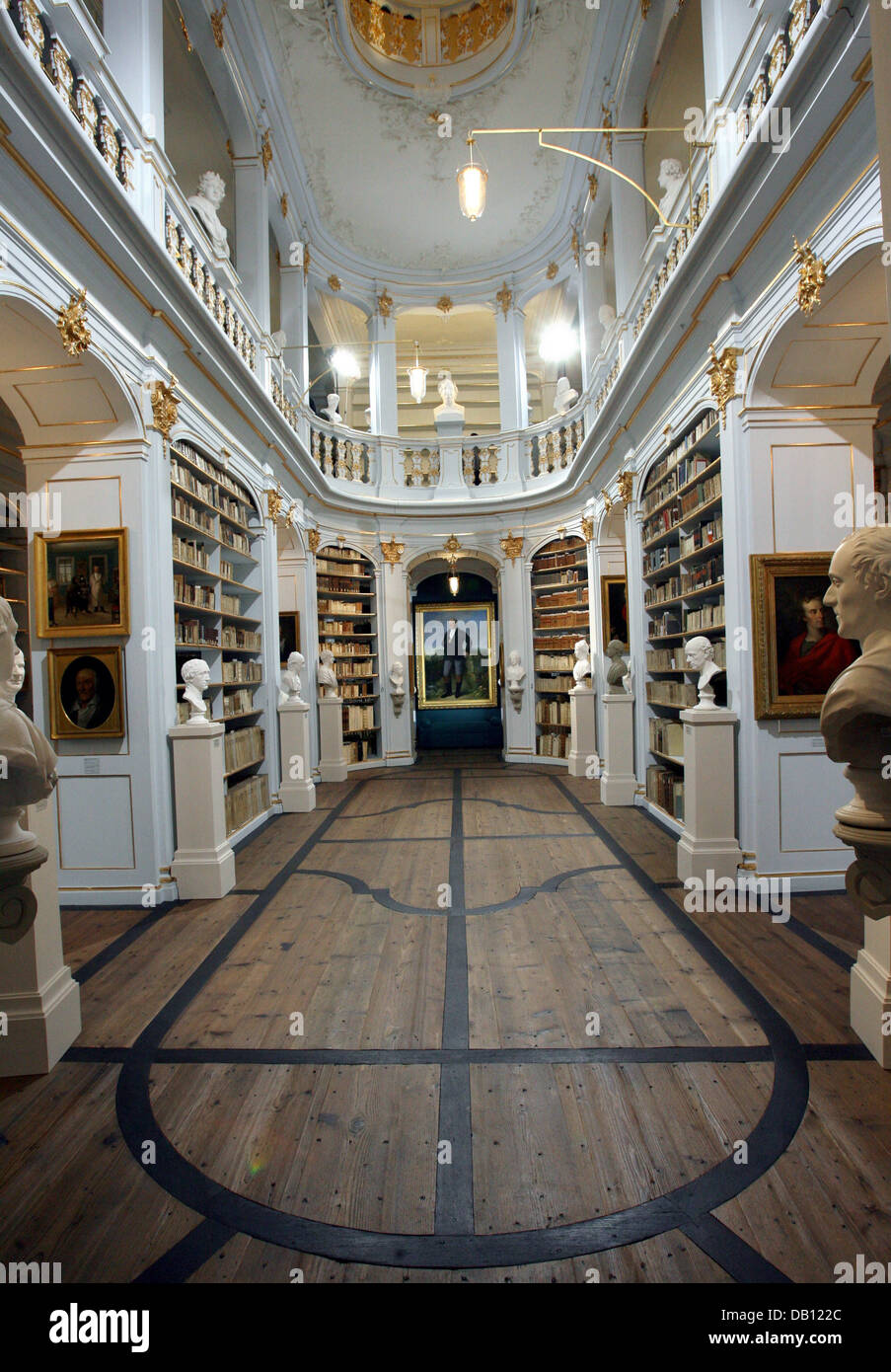 The picture shows the restored interior of the Duchess Anna Amalia ...