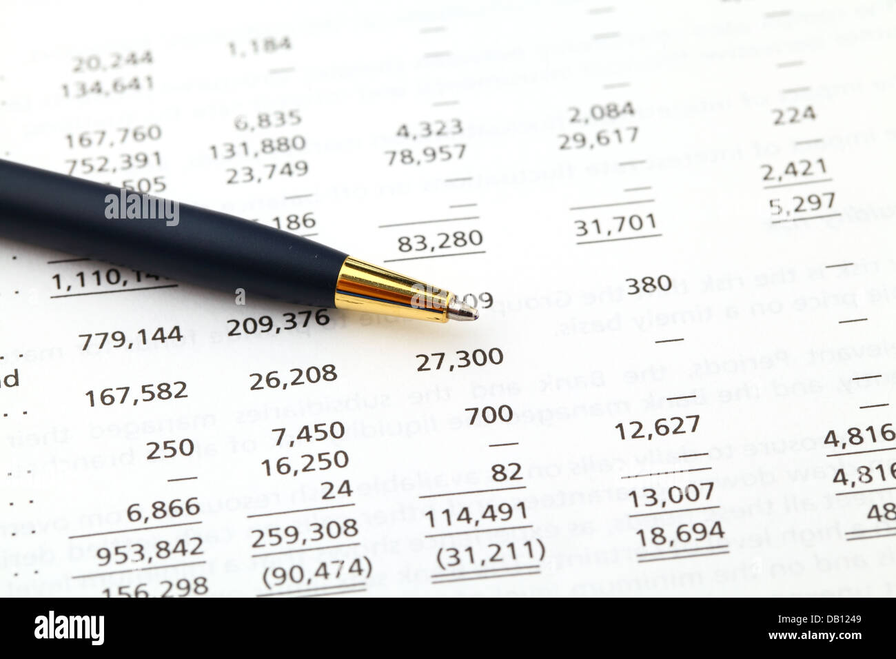 accounting financial data Stock Photo - Alamy