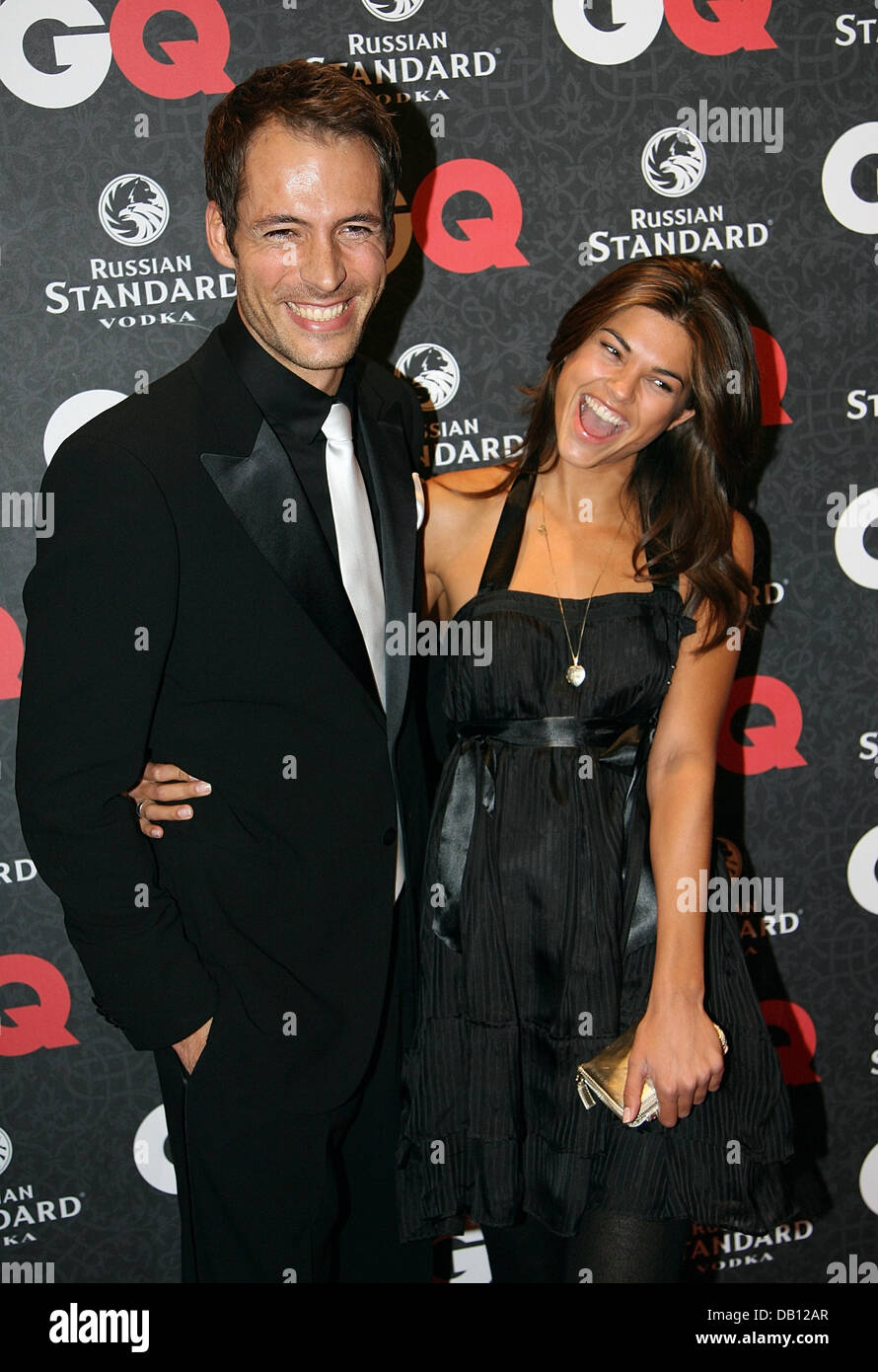 Actor Alexander Mazza and his girlfriend Viola Schroeder pose during ...