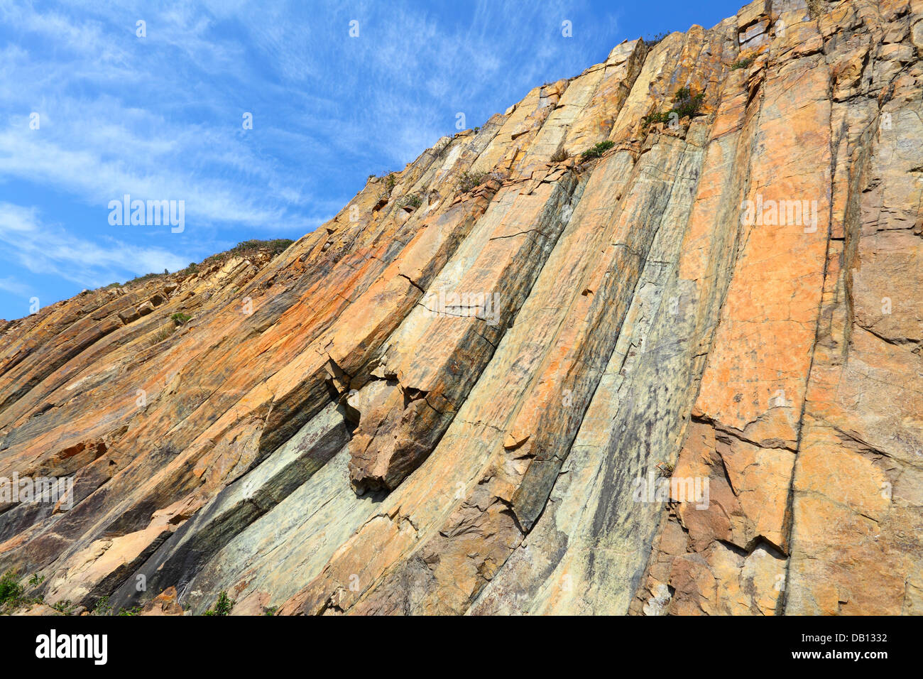 Hong Kong Geo Park , hexagonal column Stock Photo - Alamy