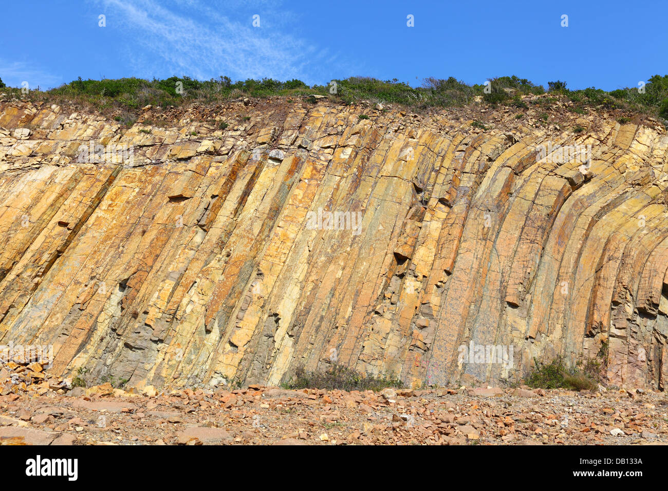 Hong Kong Geo Park , hexagonal column Stock Photo - Alamy