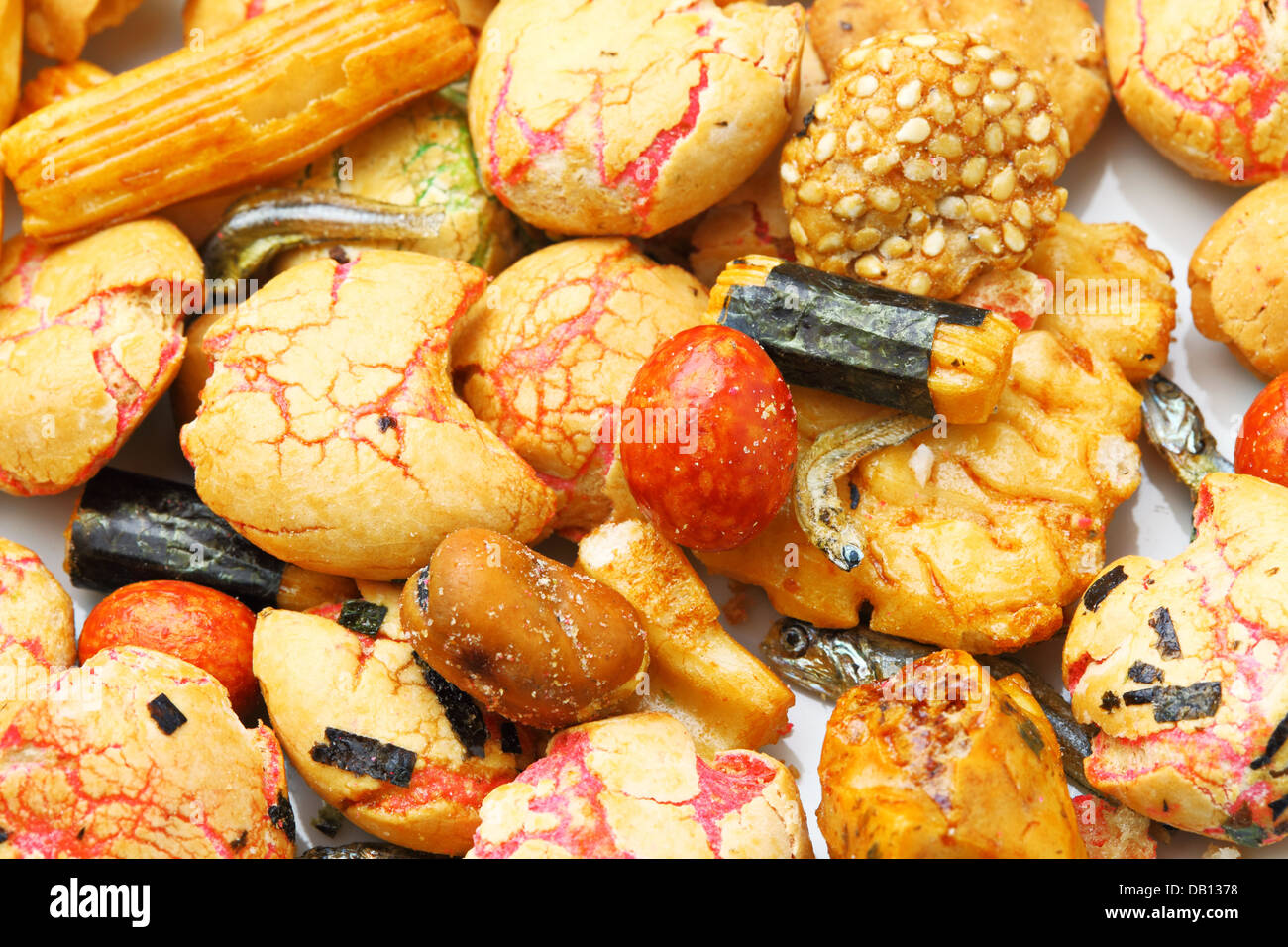 Japanese traditional snack,rice cracker Stock Photo - Alamy