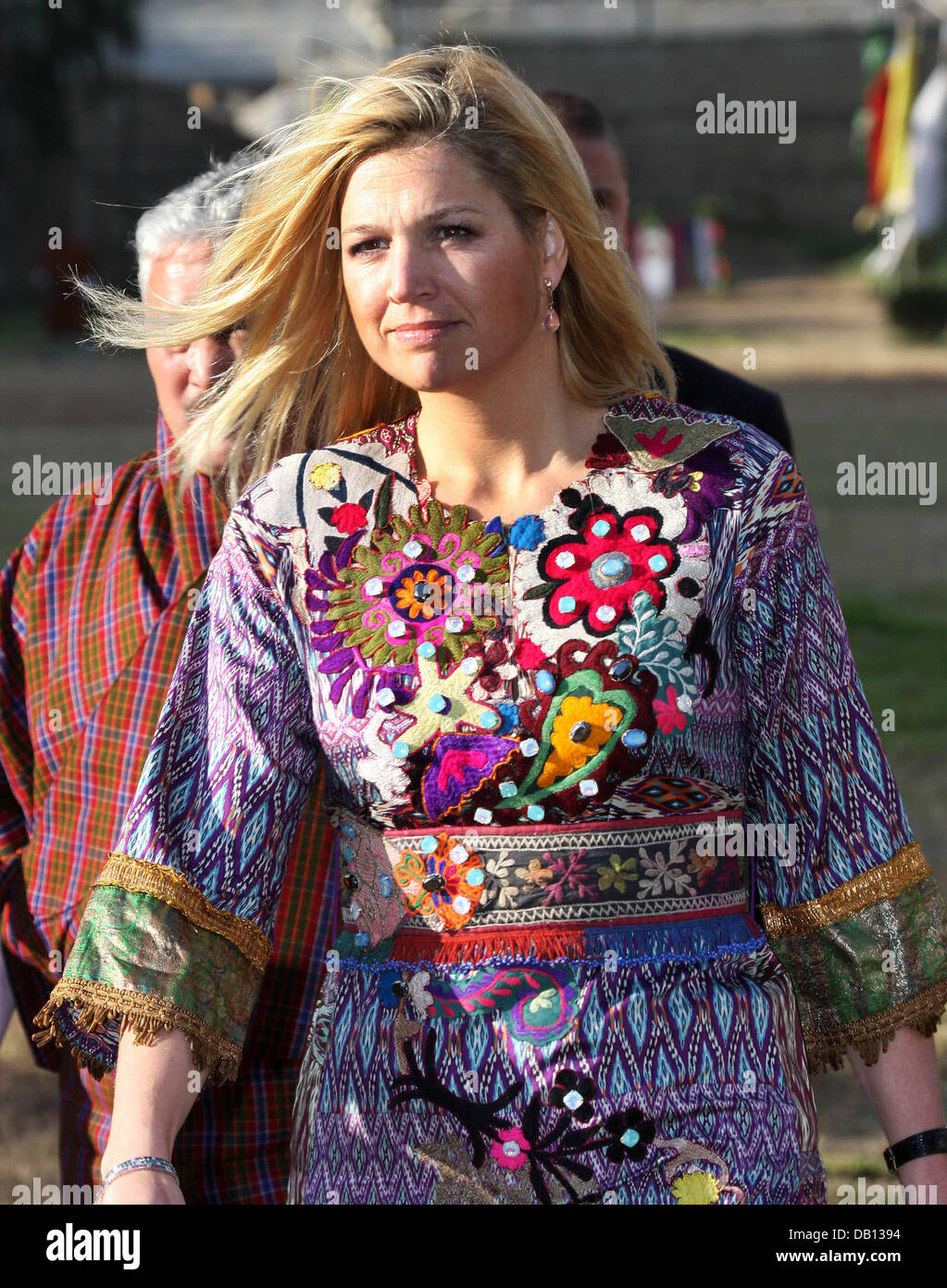 Crown Princess Maxima is pictured at the archery federation during an ...