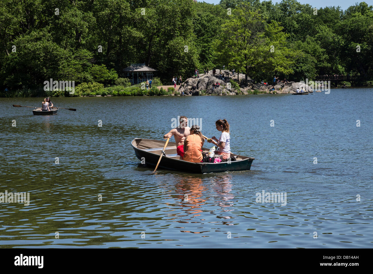 Rowboats on The Lake in Central Park, NYC Stock Photo - Alamy