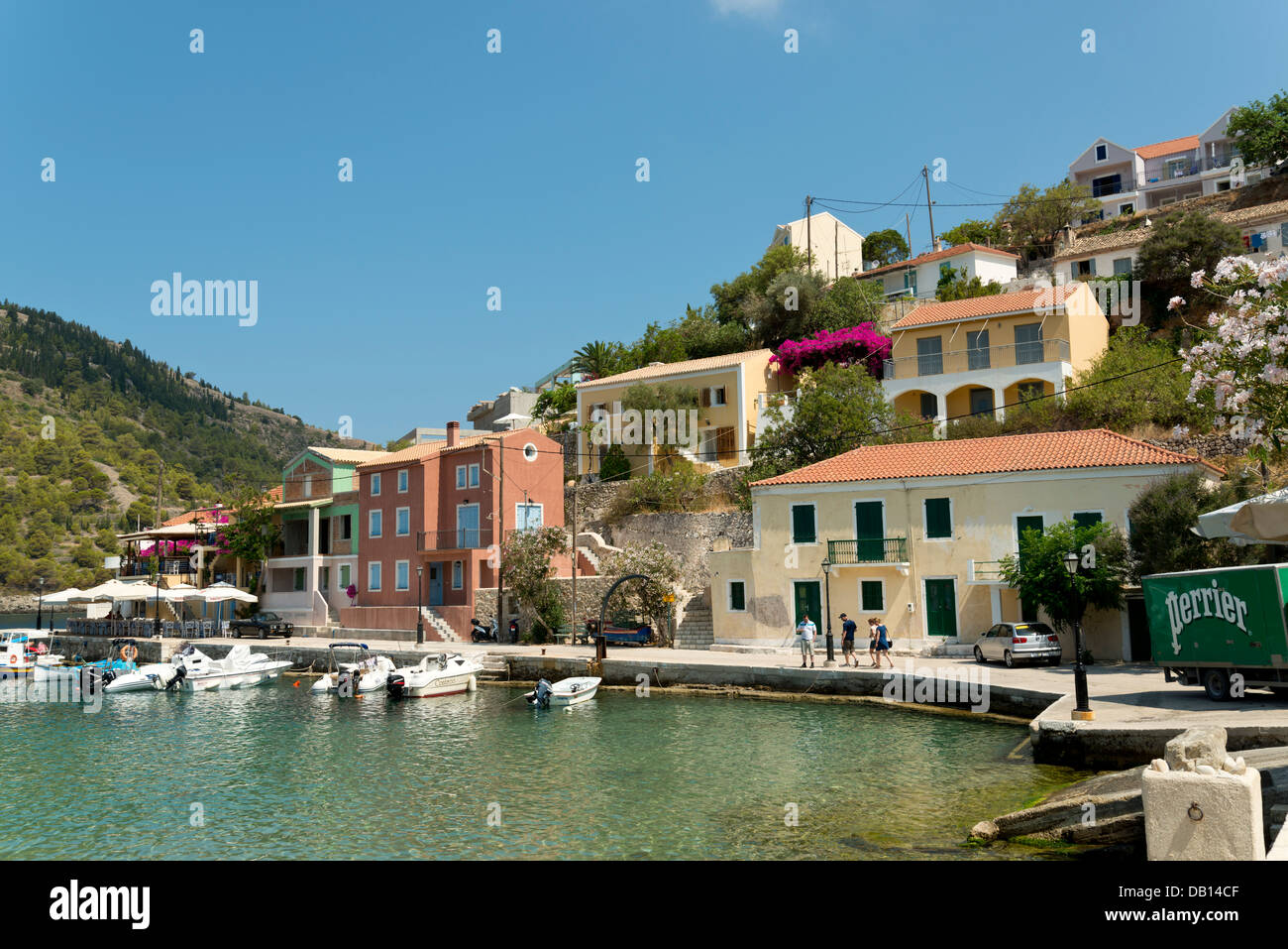 Assos village on the Ionian island of Kefalonia, Greece Stock Photo - Alamy