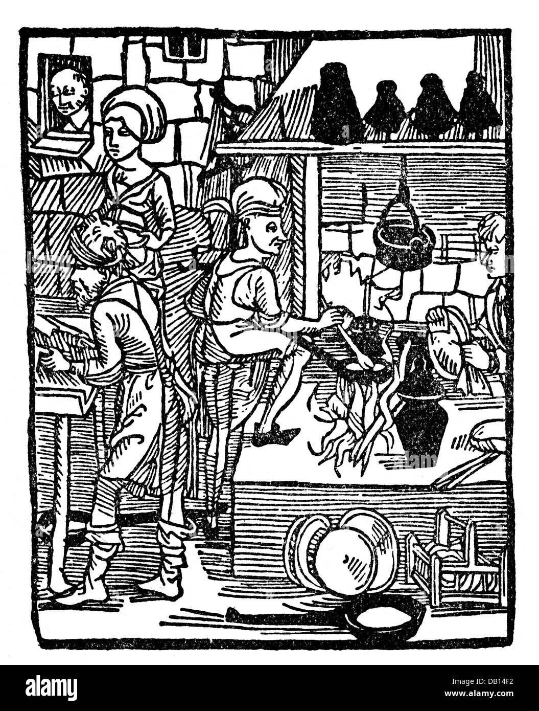 Plates woodcut Cut Out Stock Images & Pictures - Alamy